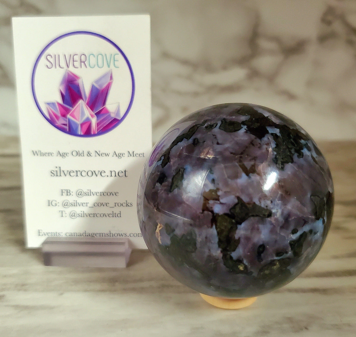 Mystic Merlinite Sphere – Silver Cove Ltd