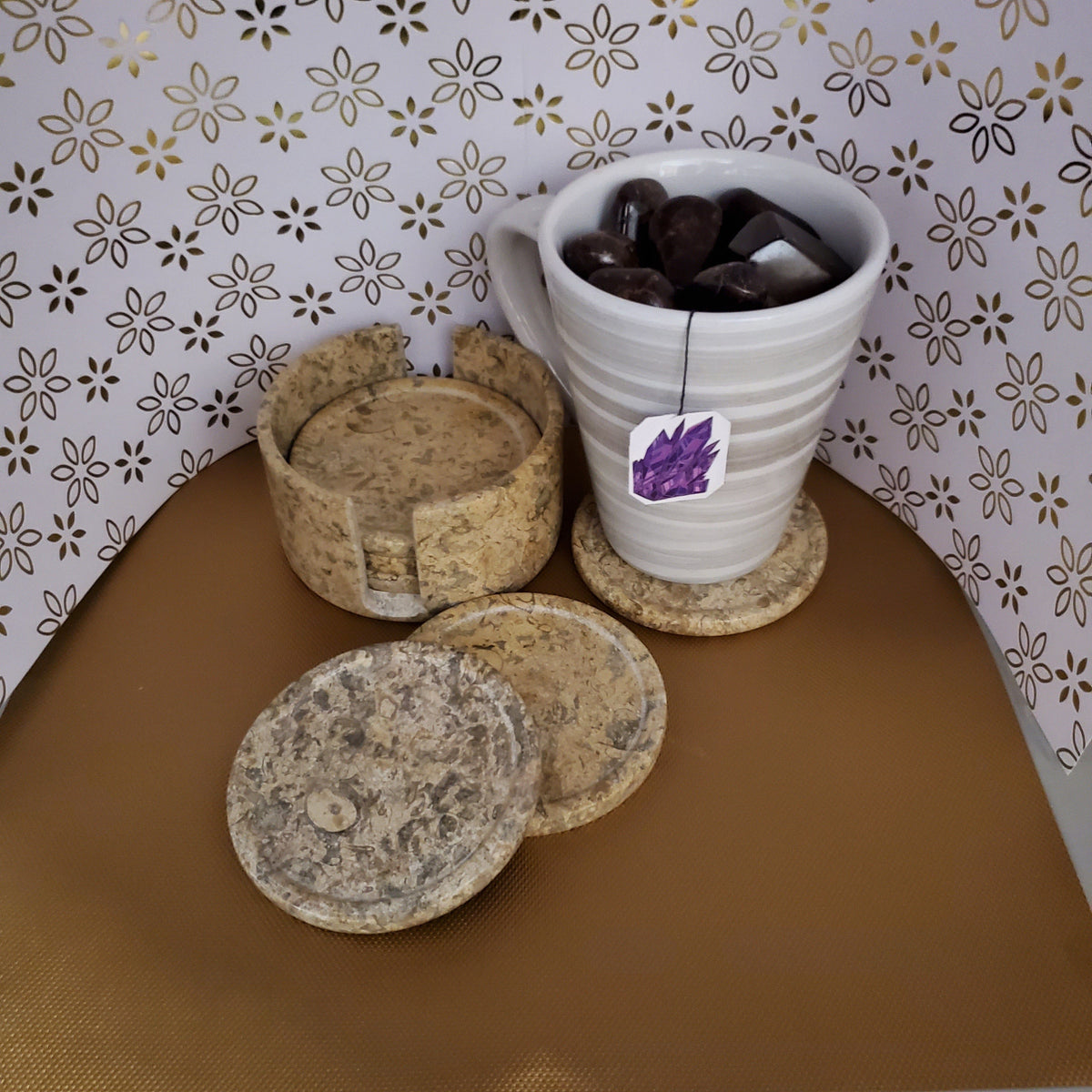 Fossilized Coral Coaster Carving Set – Silver Cove Ltd