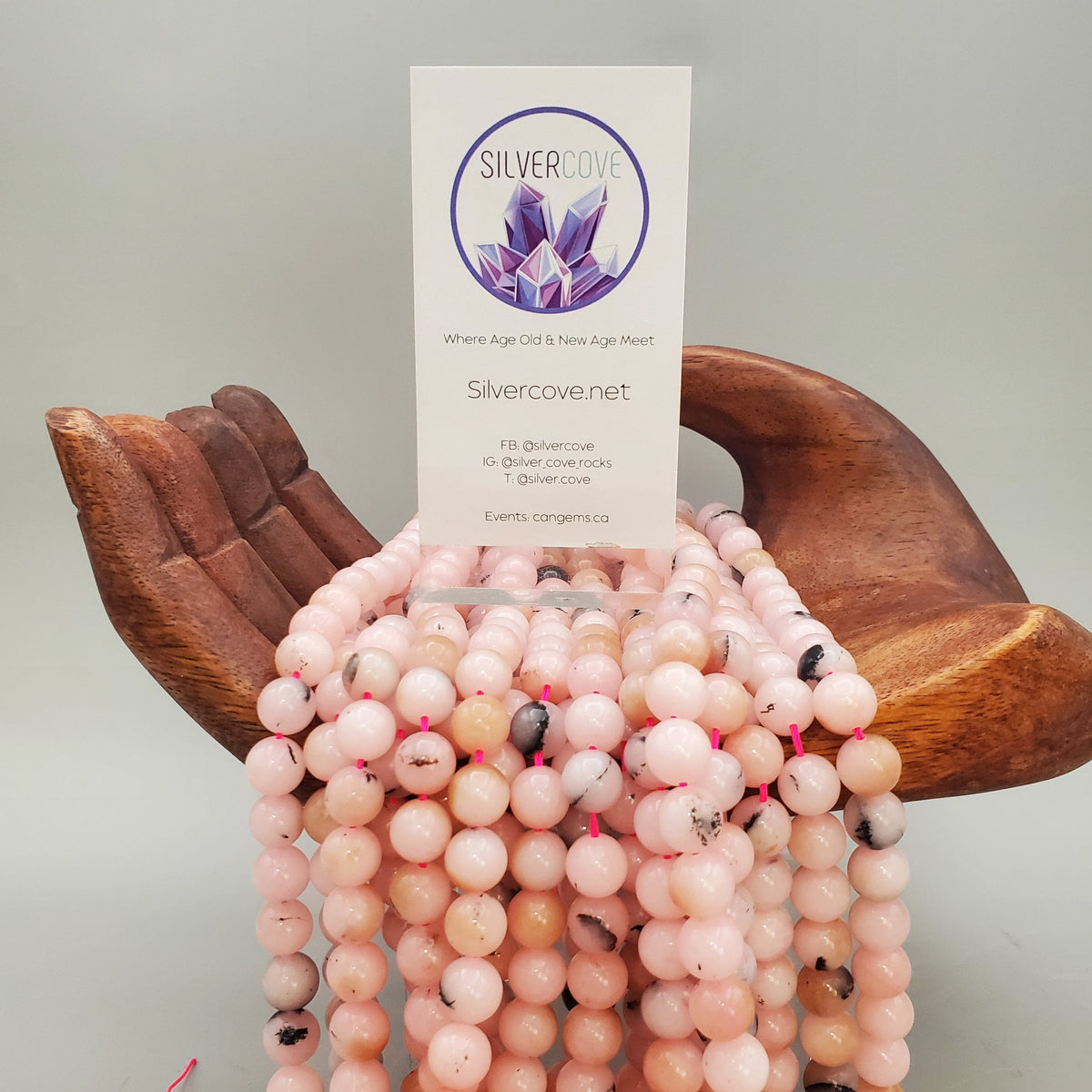 Speckled Pink Marble Bead (dyed 8mm round) – Silver Cove Ltd
