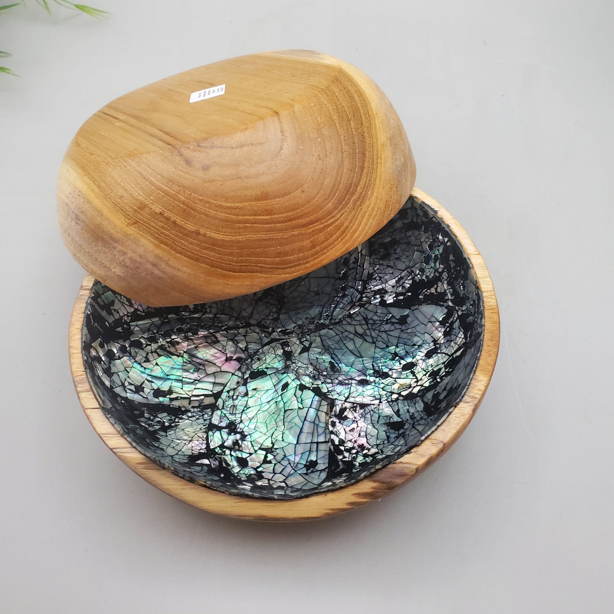 Decorative Abalone Shell and Wood Bowl ️ – Silver Cove Ltd