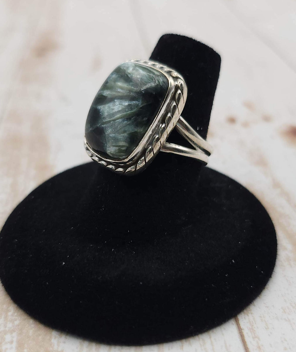 Seraphinite Ring – Silver Cove Ltd Online